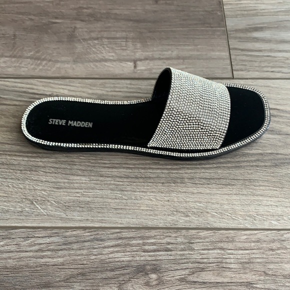 Steve Madden | Shoes | Brand New Steve Madden Rhinestone Sandal Slides ...